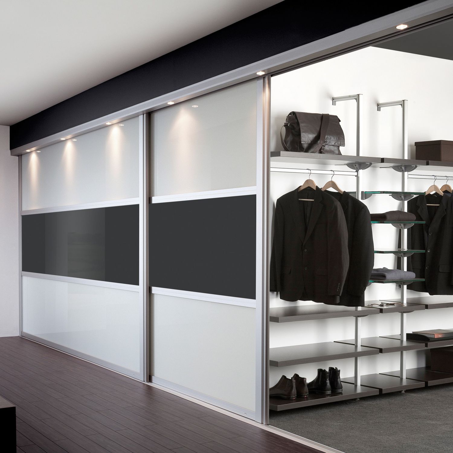 Contemporary walk-in wardrobe - SPLIT - Noteborn BV - aluminum / with ...