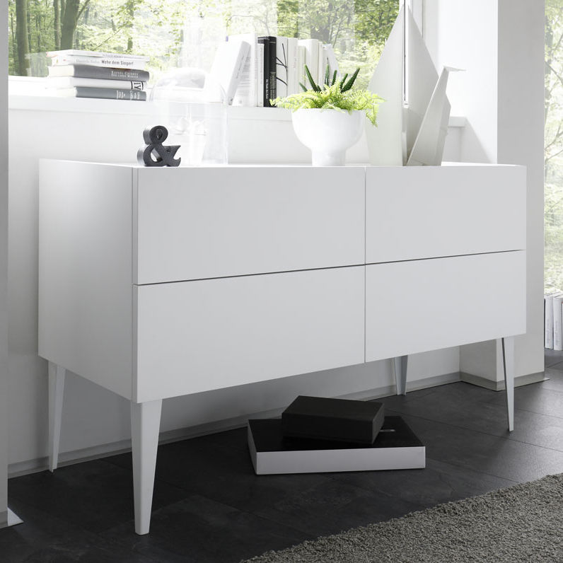 Sideboard with long legs - REX - LC spa - contemporary / oak / white