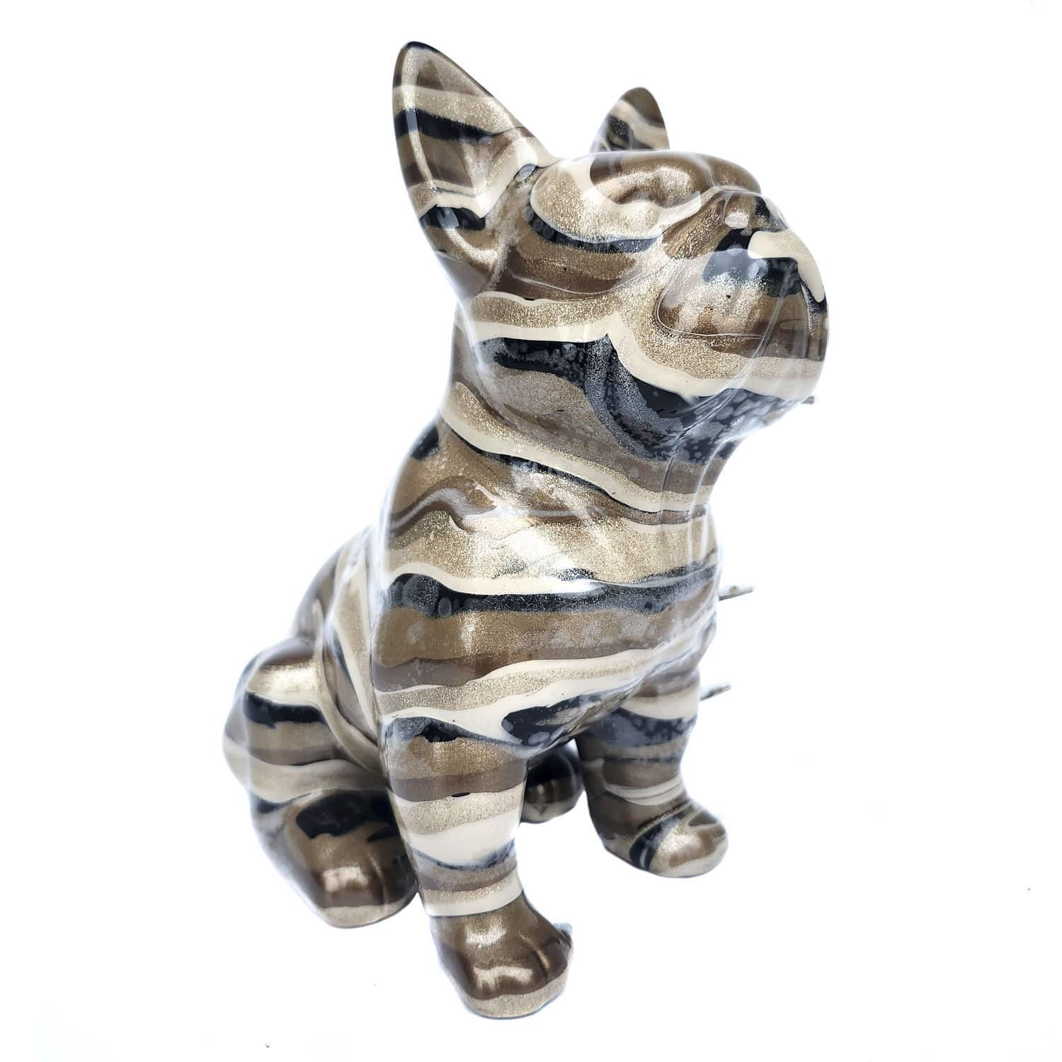 Metal sculpture - Blown Away Frenchie - Chocolate Blast - San Polo Art ...
