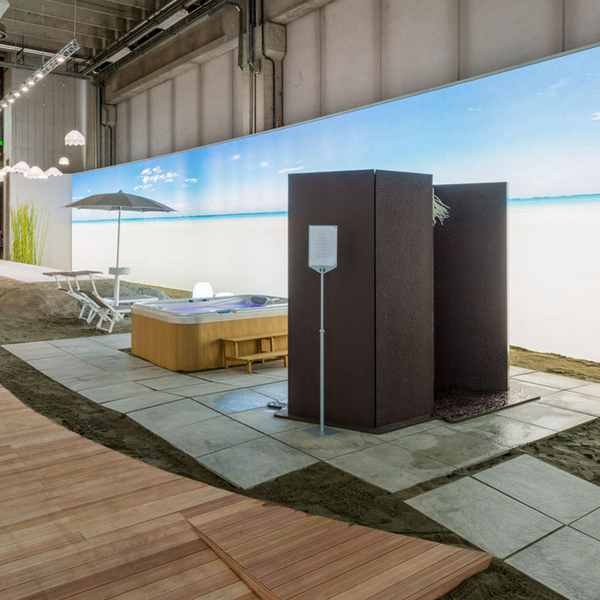 Pool outdoor shower - TWIN - Monolite Ipergres - commercial