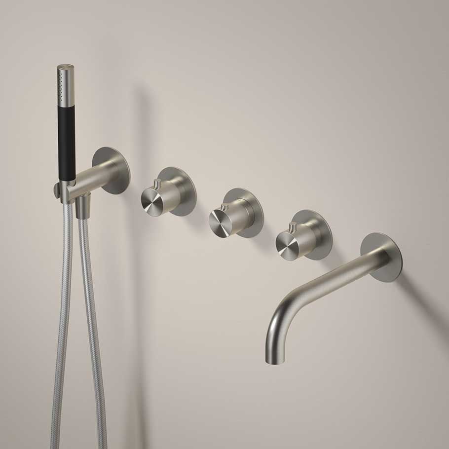 Bathtub mixer tap - AR7072 - hotbath - built-in / thermostatic / steel
