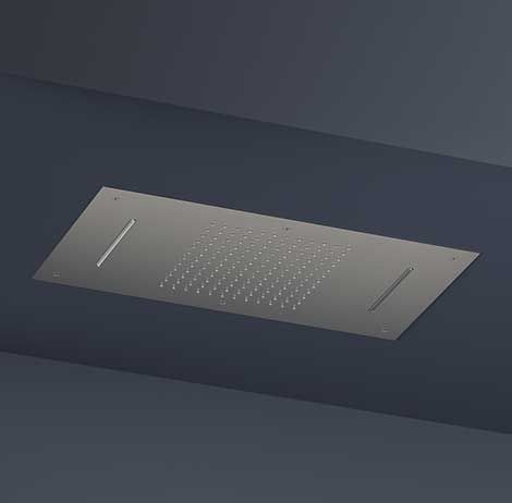 Built-in shower head - M143 - hotbath - rectangular / rain / waterfall