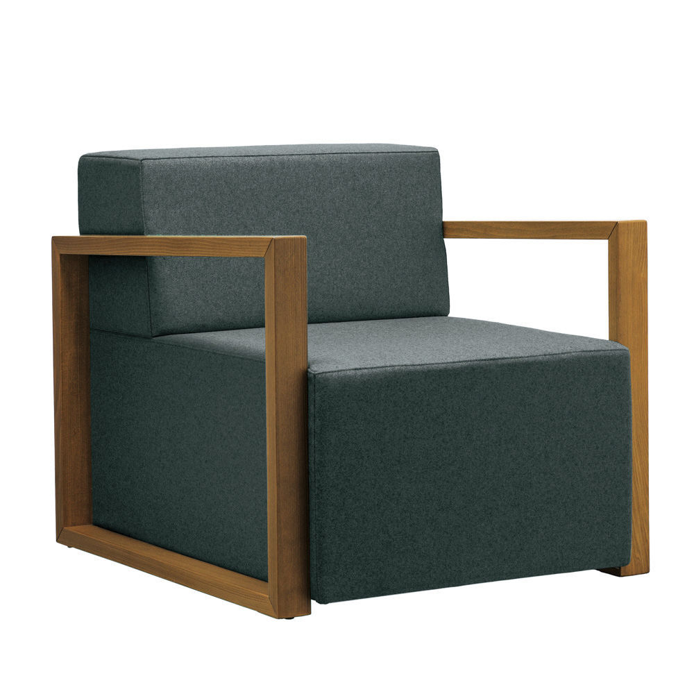 Contemporary armchair - QUADRA PL01 - New Life Contract - fabric ...