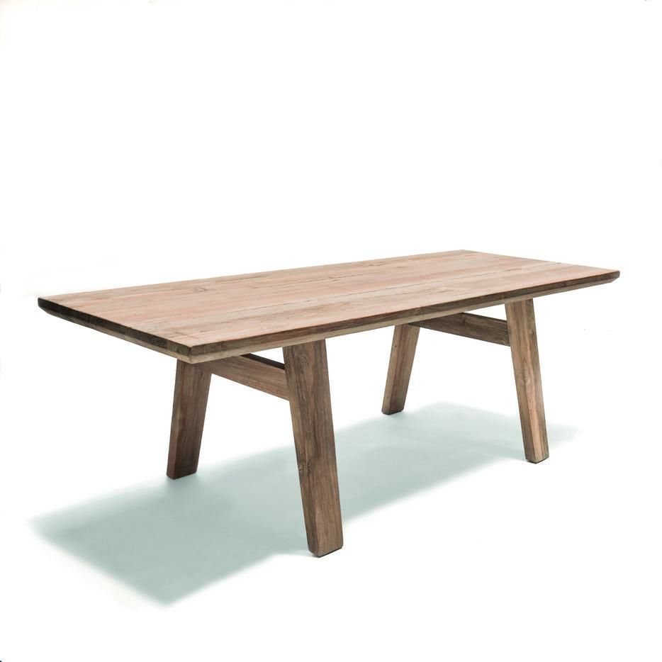 Contemporary dining table - MIA - GOMMAIRE - teak / rectangular / home