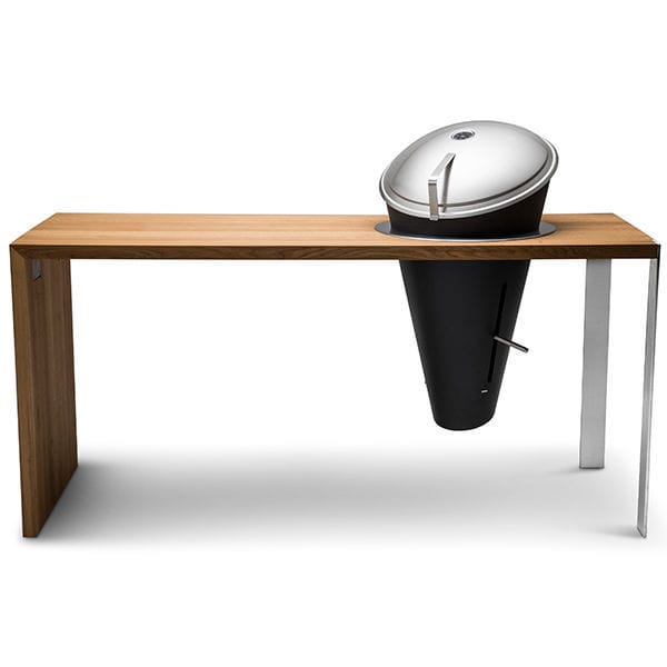 Charcoal barbecue - CONE - HÖFATS - free-standing / stainless steel