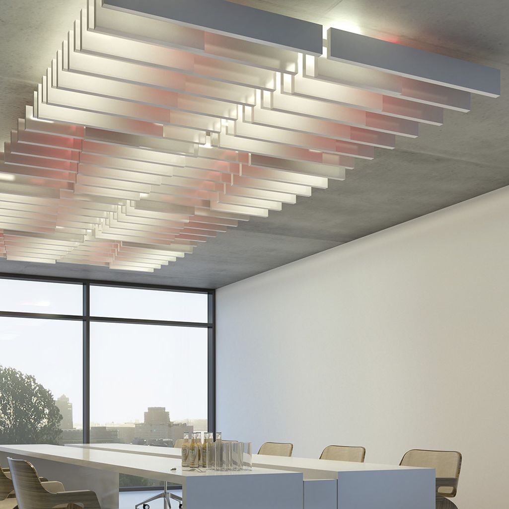 Strip suspended ceiling - LINEAR BAFFLE - Tacer Ltd. - floating ...