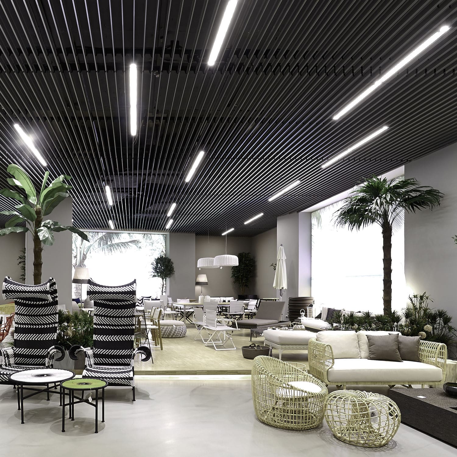 Metal suspended ceiling - BAFFLE SYSTEMS - Tacer Ltd. - wooden / panel ...