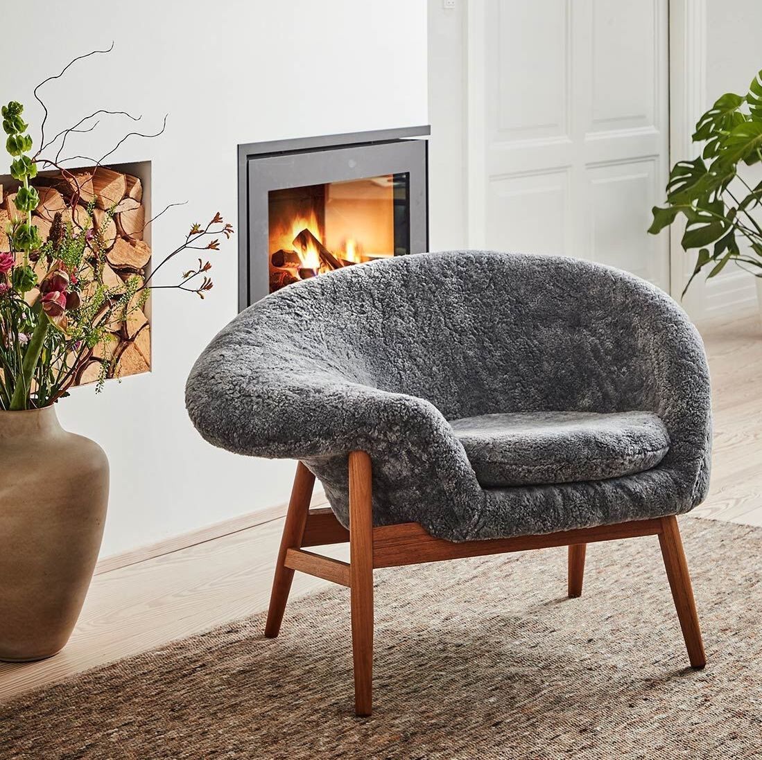 Contemporary lounge chair - FRIED EGG SHEEP - Warm Nordic - wool / foam ...