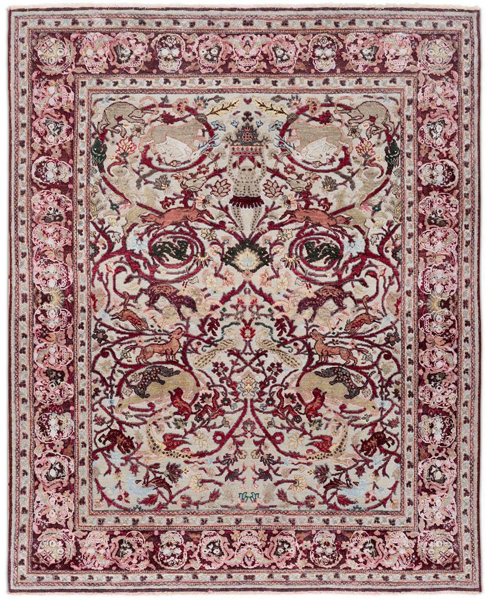 Traditional rug - 17TH CENTURY : MEXICAN SKULLS - Knots rugs ...