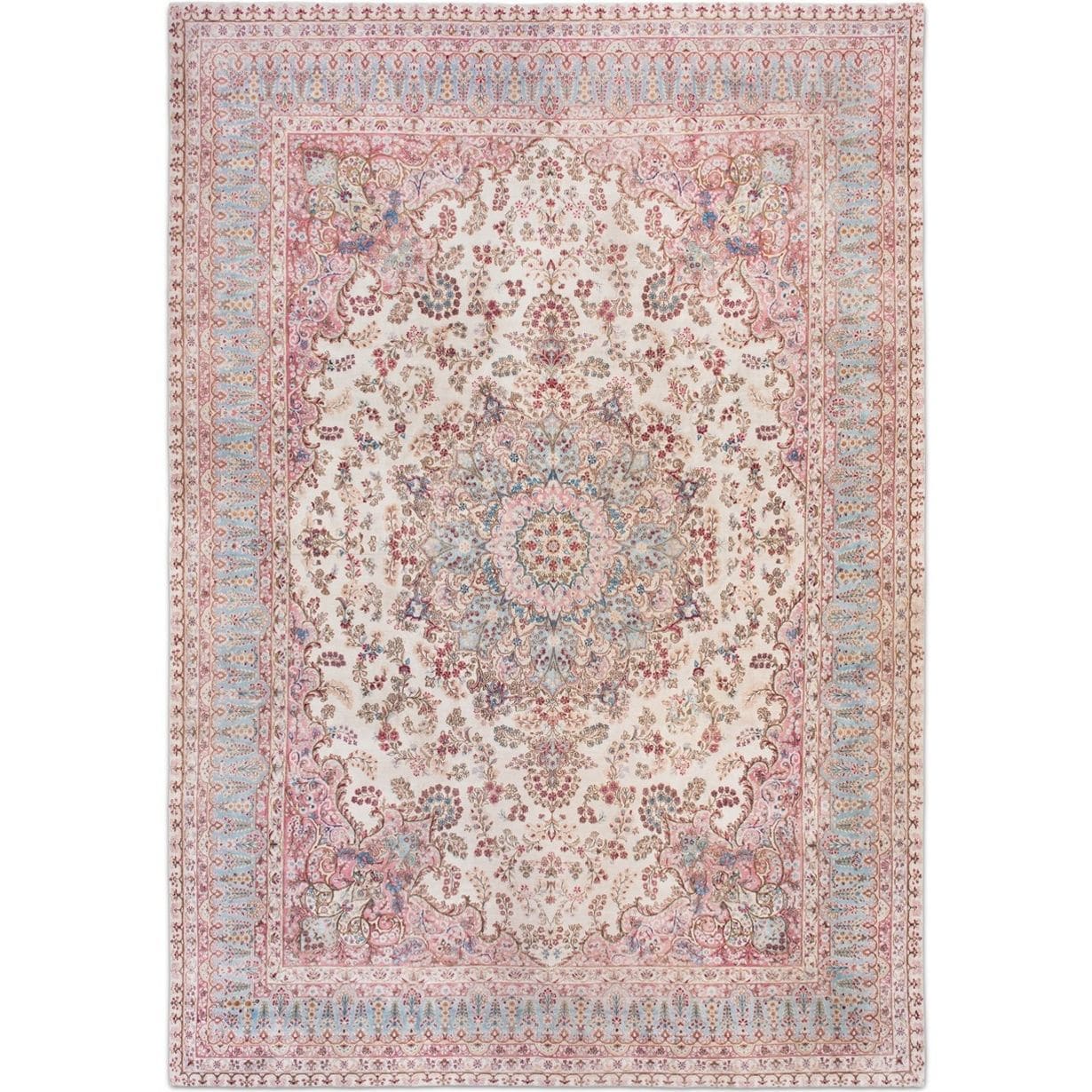 Traditional rug - VINTAGE KERMAN - Knots rugs - floral pattern / wool ...