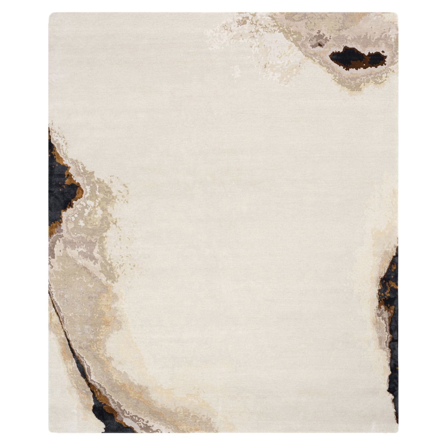 Contemporary rug - SAHARA - Knots rugs - patterned / silk / Tibetan wool