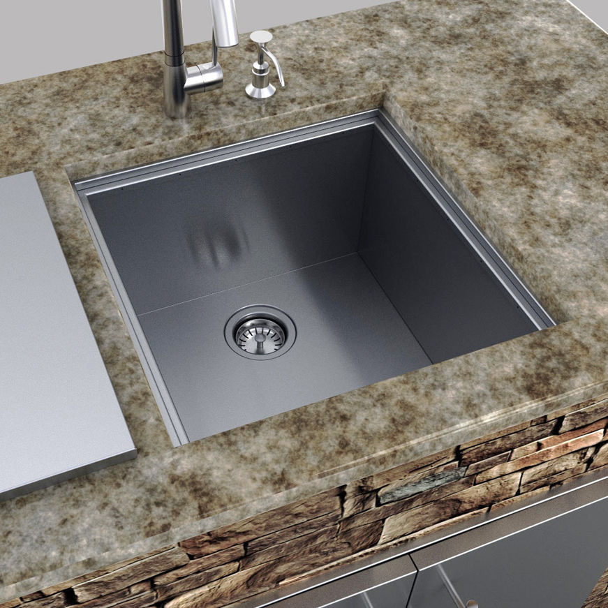 Single-bowl kitchen sink - B-SK20 - SUNSTONE - without drainboard ...
