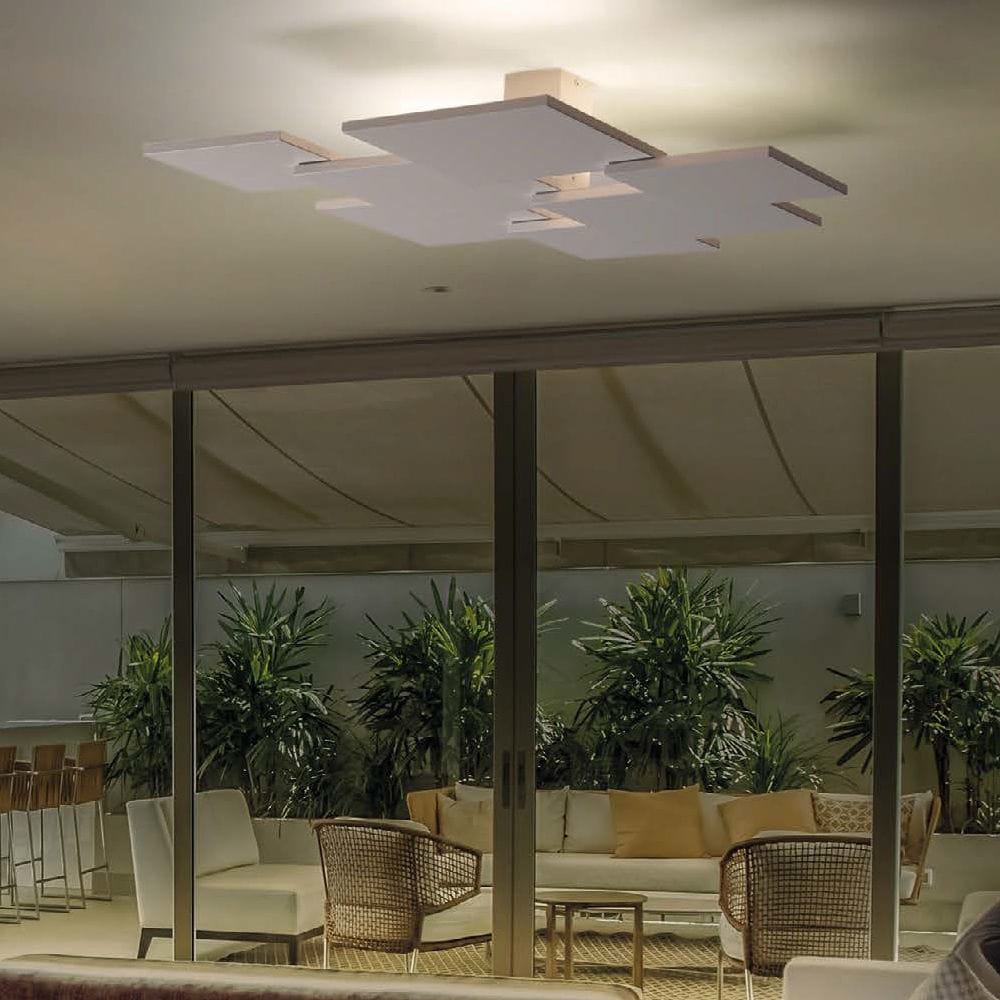 Contemporary ceiling light - BASALT - cattaneo - geometric / MDF ...