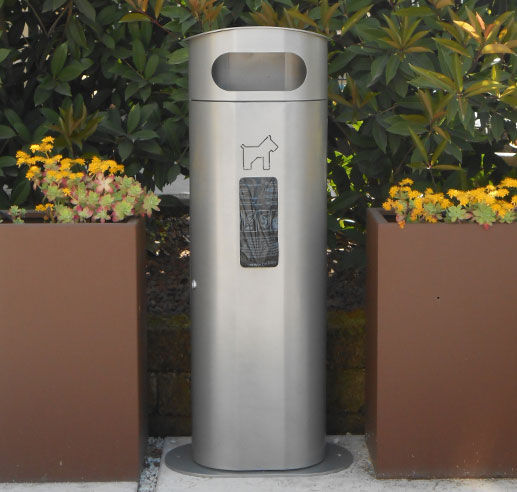 Dog trash can - FIDO - Ferrinox - metal / with bag dispenser / for dog ...