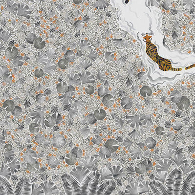 Contemporary wallpaper - CUSTOMISED GREY TIGERS - ISIDORE LEROY ...