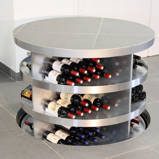 Free-standing wine cabinet - ABERMOVE/RJB HOME - metal / glass