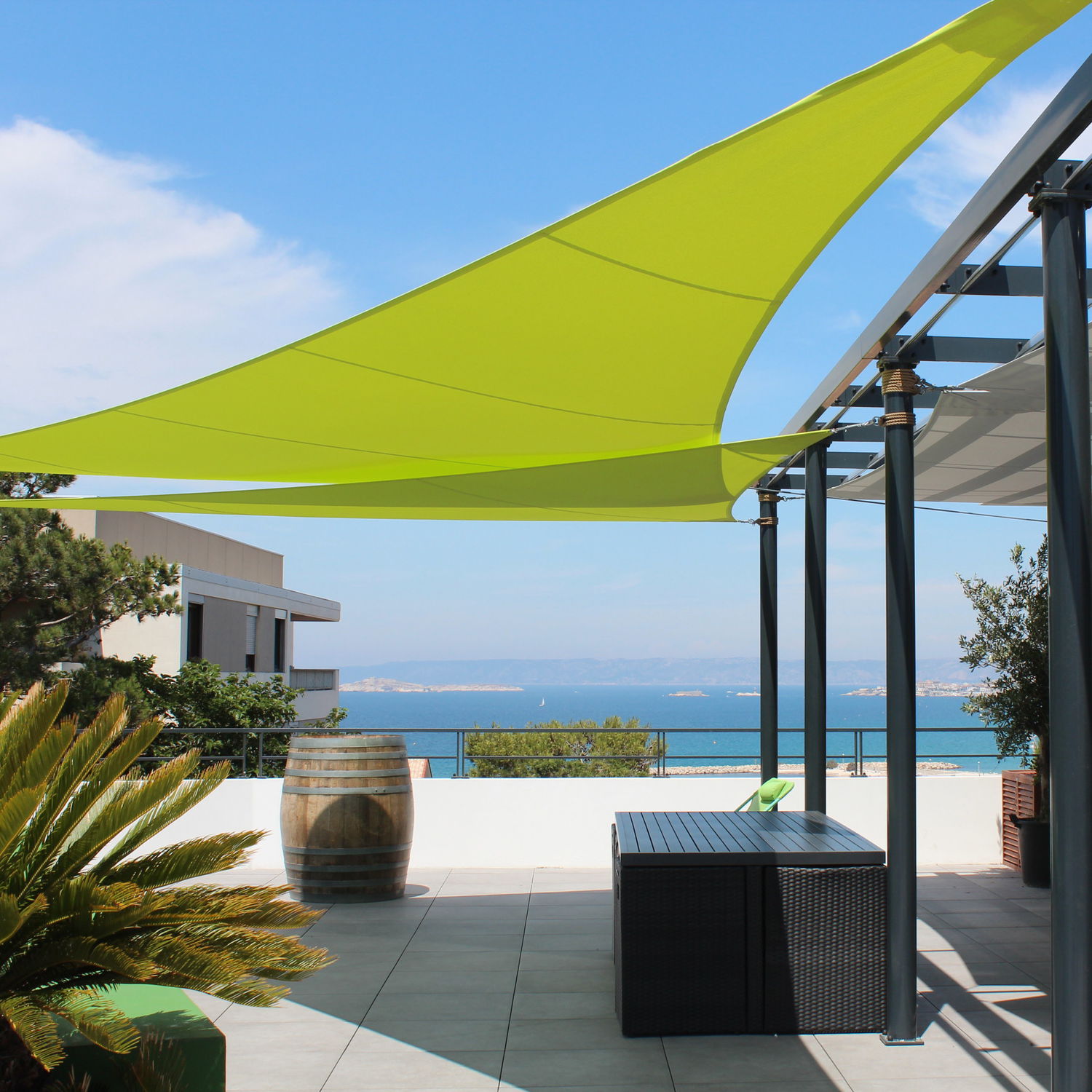 UV-resistant shade sail - TOIT TERRASSE - l'Atelier des voiles - custom ...