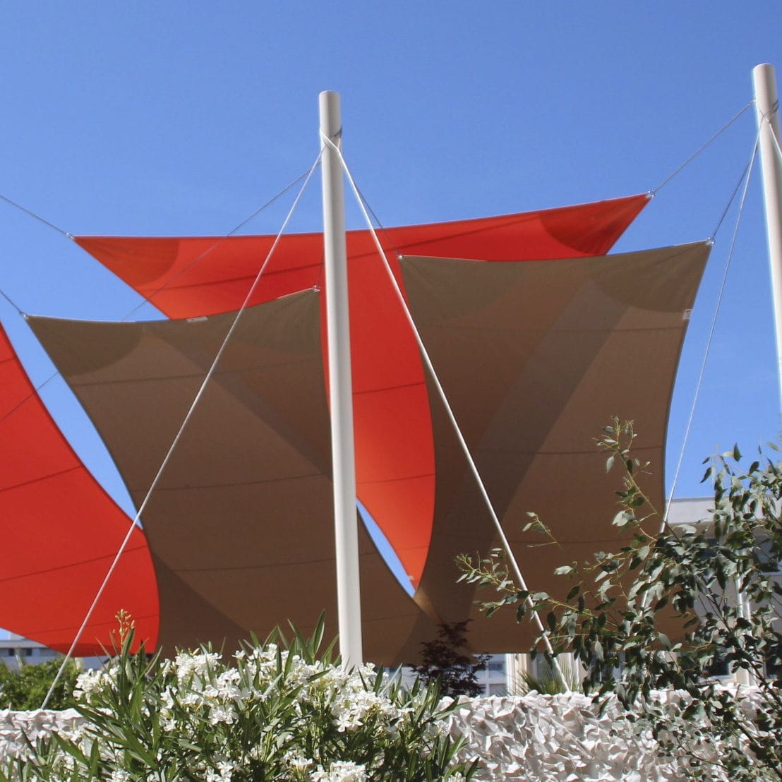 UV-resistant shade sail - ENTREPRISES - l'Atelier des voiles - custom ...