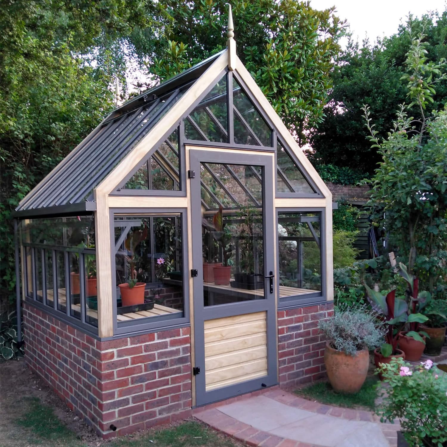 Gardening greenhouse - DWARF WALL - CULTIVAR - even-span / aluminum ...