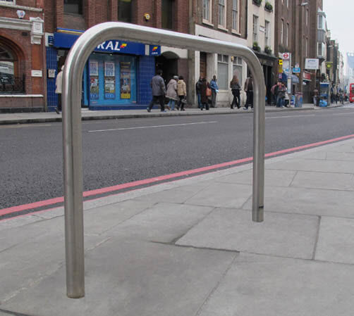 Floor-mounted bike rack - SHEFFIELD - Furnitubes - steel / stainless ...