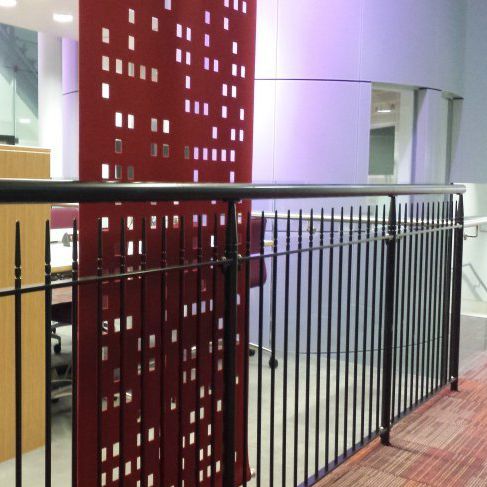 Metal railing - ALBANY VERTICAL - ALPHA RAIL - with bars / indoor / outdoor