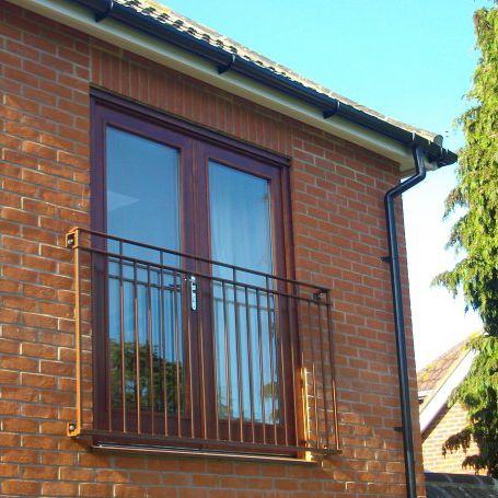 Metal railing - THE BYRON JULIETTE - ALPHA RAIL - with bars / outdoor ...