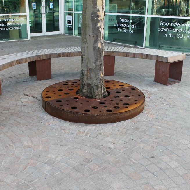 Round tree grate - THIRLMERE - LOGIC STREET & PARK FURNITURE - COR-TEN ...