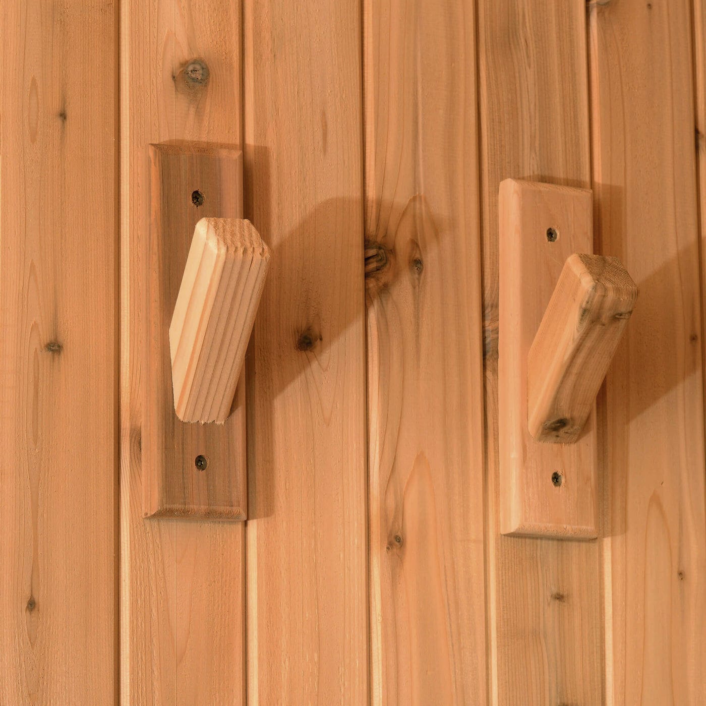 Contemporary robe hook - Almost Heaven Saunas - wooden / individual