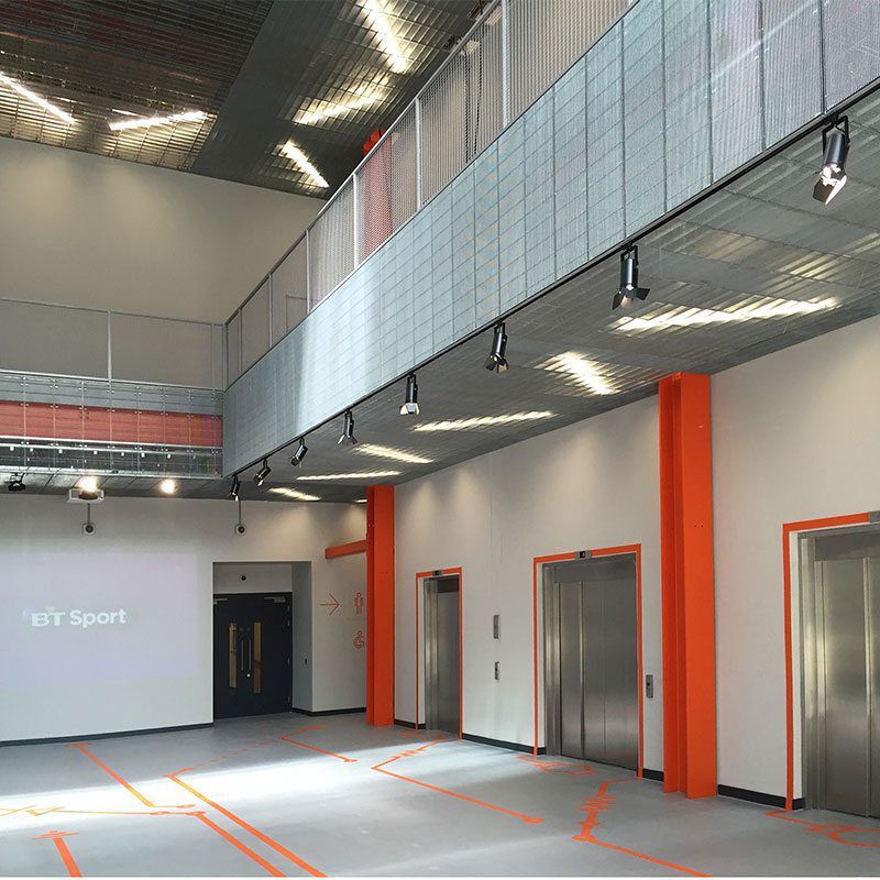 Galvanised steel suspended ceiling - STRETTO - LANG AND FULTON - panel ...