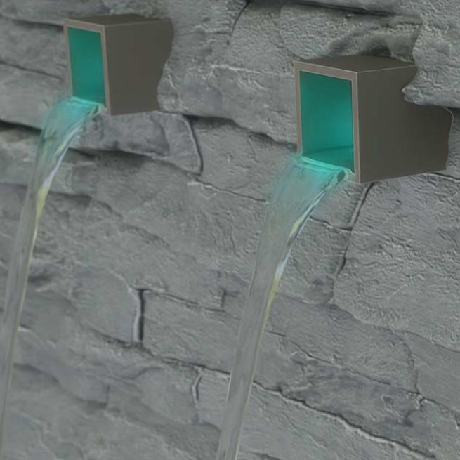 Swimming pool waterfall - SCUPPER LIGHT - PAL Lighting