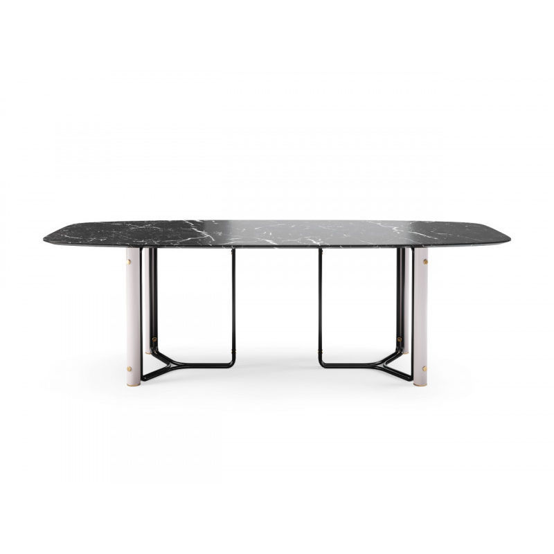 Contemporary dining table - I - Praddy Unipessoal lda - metal / bamboo / marble