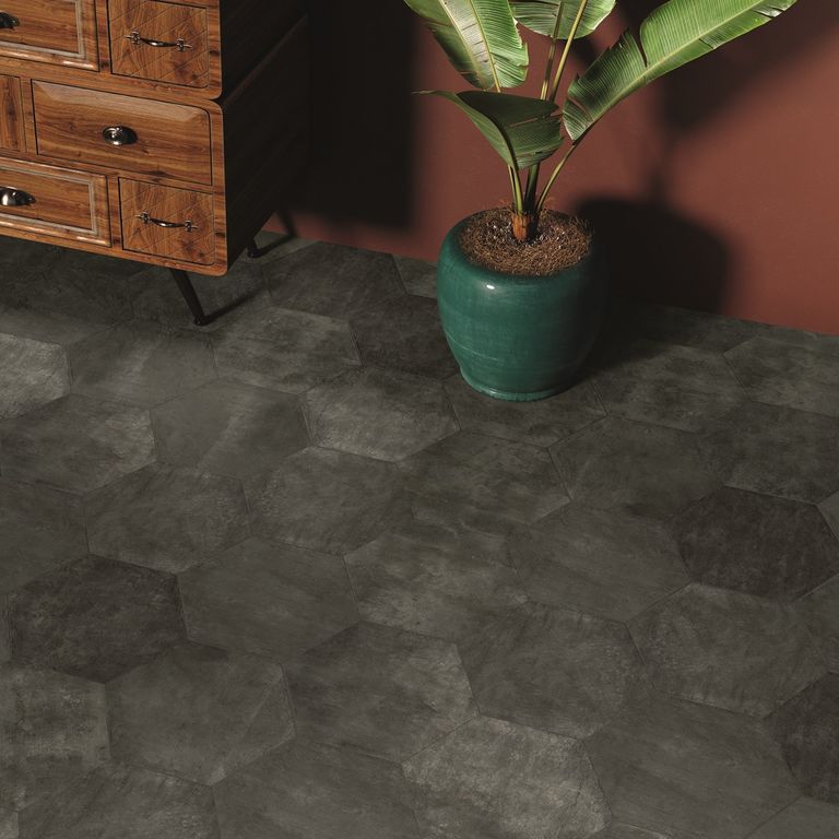 Ceramic hexagonal tile - AMAZONIA - ZYK - matte finish / indoor / bathroom