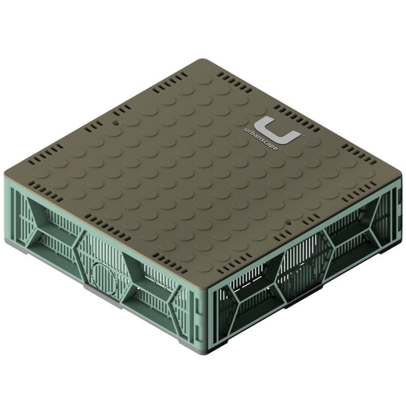 Green roof hatch - QUICKBOX - Urbanscape - square / stainless steel / polypropylene