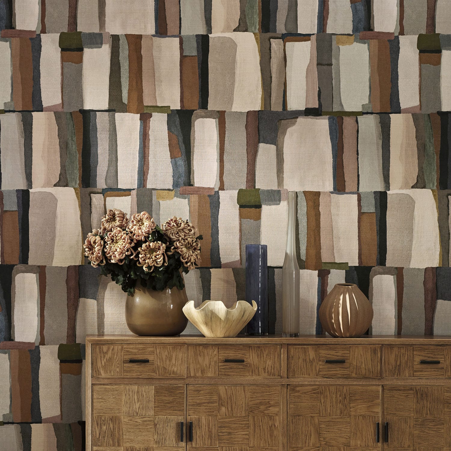 Interior wall covering - QUADRATA - BLACK EDITION - fabric / canvas ...