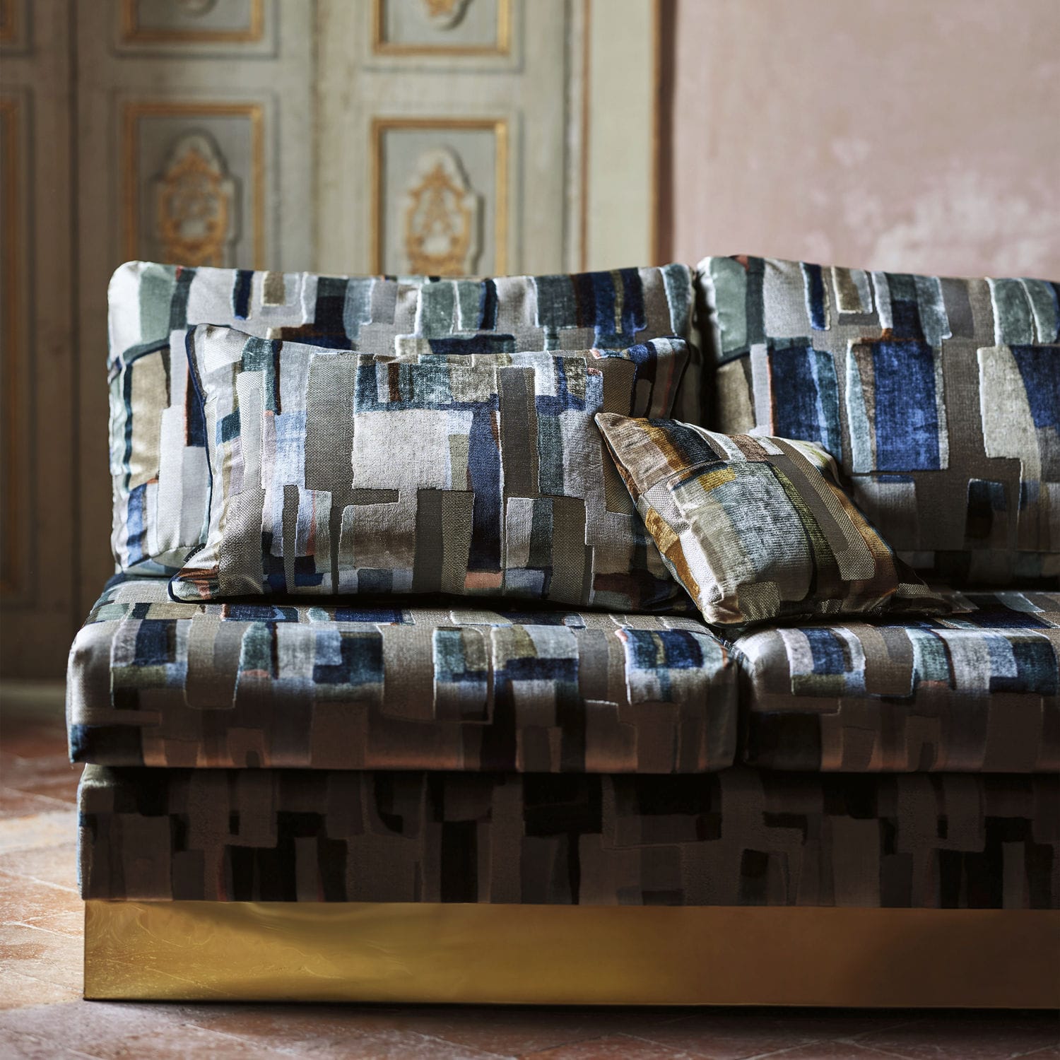 Sofa cushion - QUADRATA - BLACK EDITION - for chair / seat / rectangular