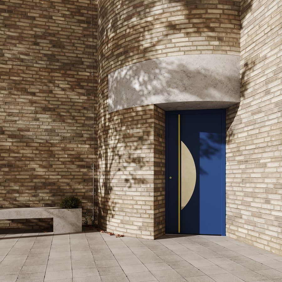 Entry door - 85 - Finstral - aluminum / swing / contemporary