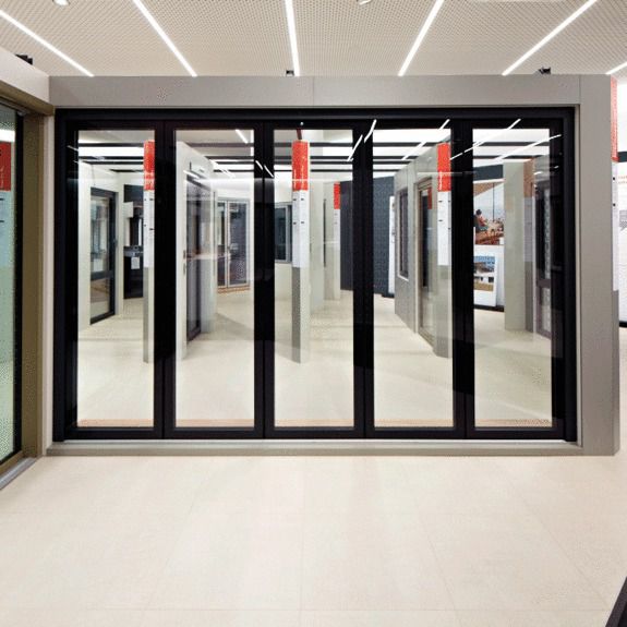 Folding patio door - FIN-Fold - Finstral - PVC / double-glazed / triple ...