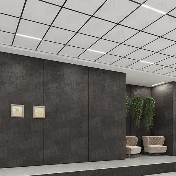 Galvanised steel suspended ceiling - T-PROFILE - KRAFT Deckensysteme ...