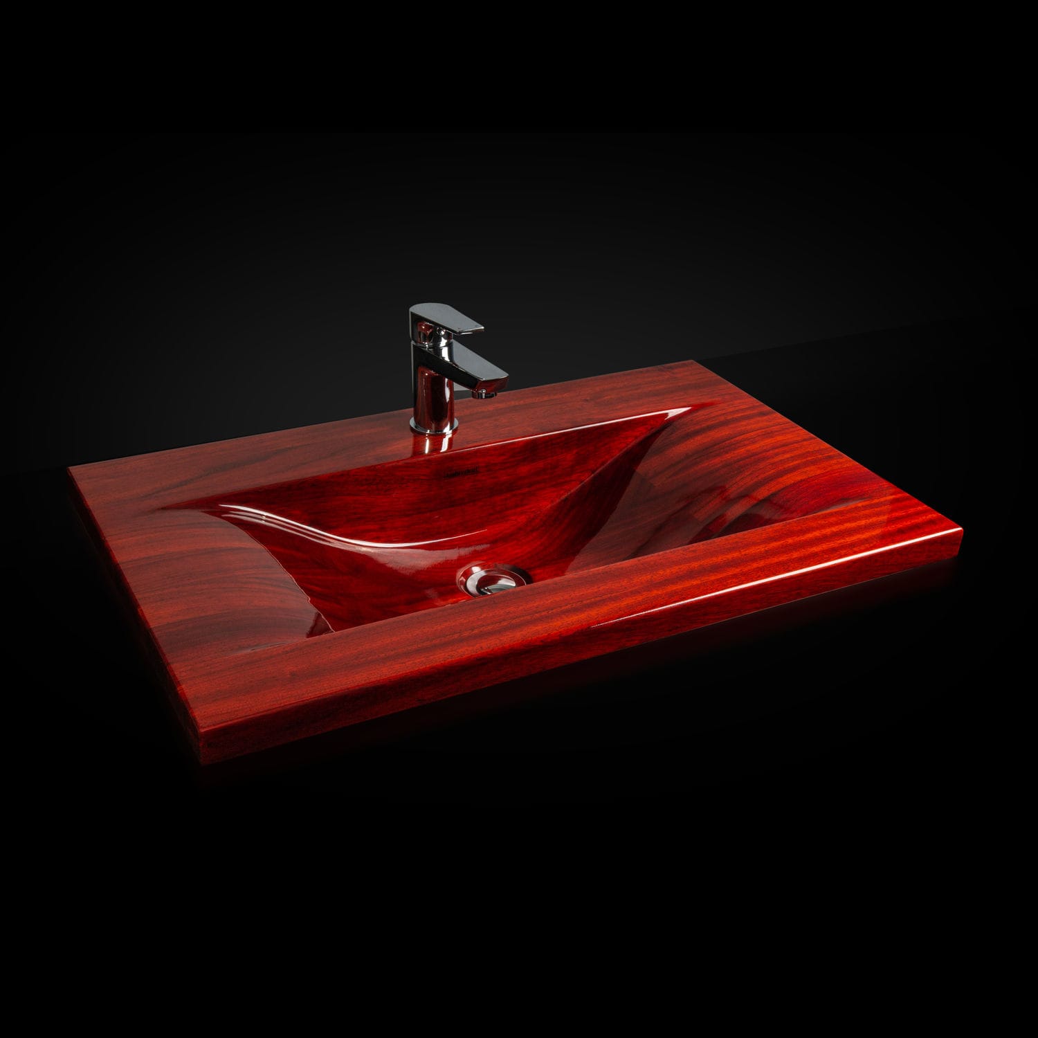 Built-in washbasin - IMOLA - Ambivalent Design - wooden / custom / handmade