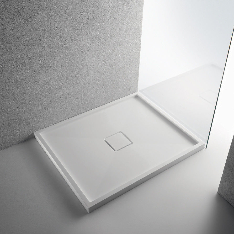Square shower base - CUBO 50 - BRERA - raised / flush / ceramic