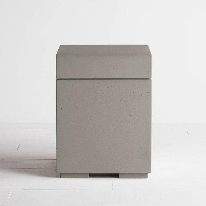 Contemporary table - solus - concrete / square / box