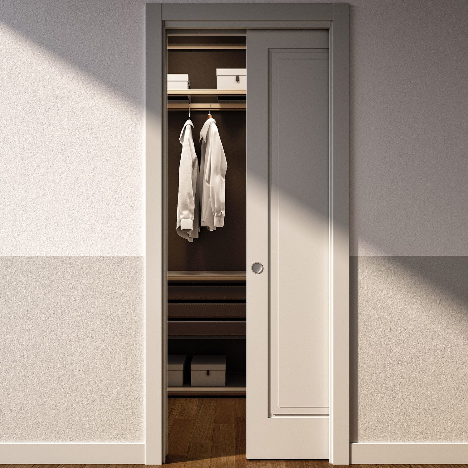 Interior door - AND - ALBED - wooden / pocket / telescopic