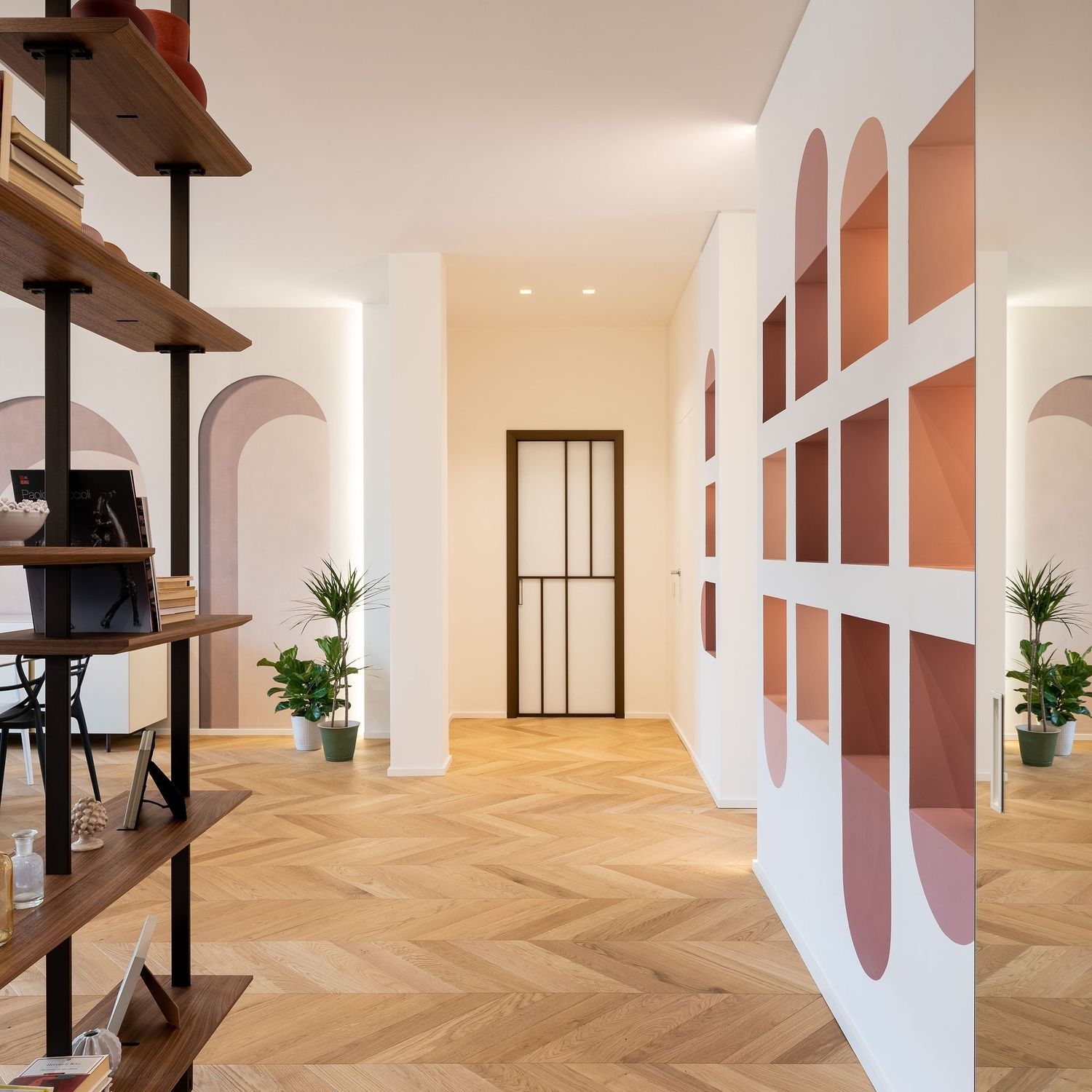 Interior door - CÉLINE - ALBED - aluminum / sliding / telescopic