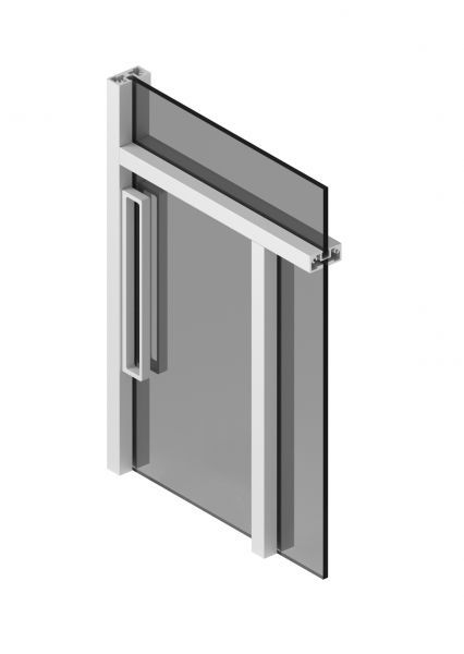 Interior door - CÉLINE - ALBED - aluminum / security glass / sliding