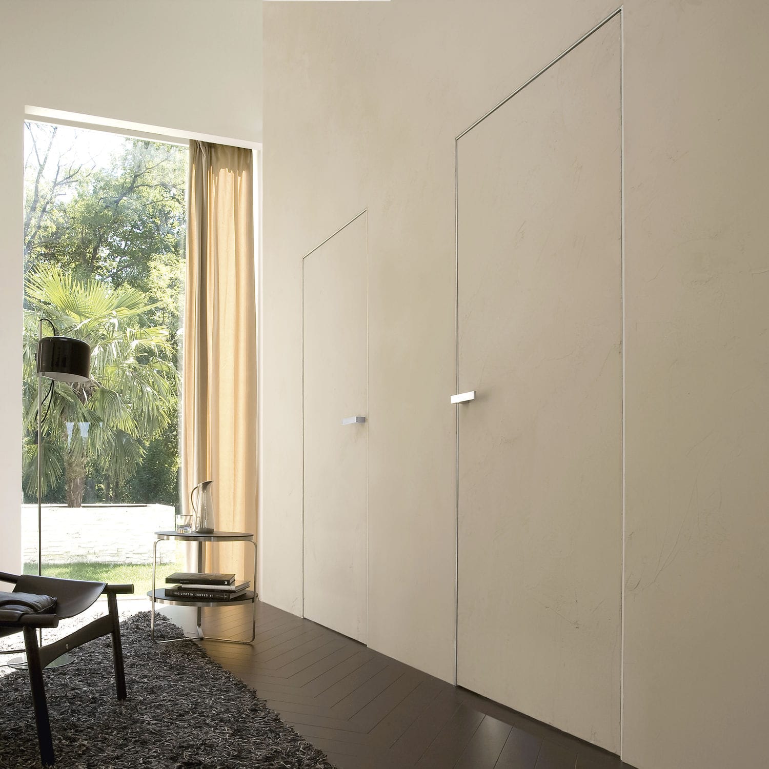 Interior door - RI-TRAIT - ALBED - wooden / anodized aluminum ...