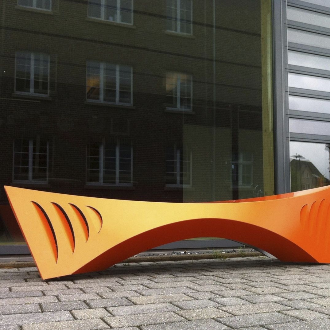 Design public bench - BRIDGE - ALUCOBOND - aluminum / without armrests ...