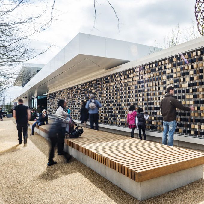 Composite soffit - THE PODIUM - OLYMPIC PARK - ALUCOBOND - aluminum