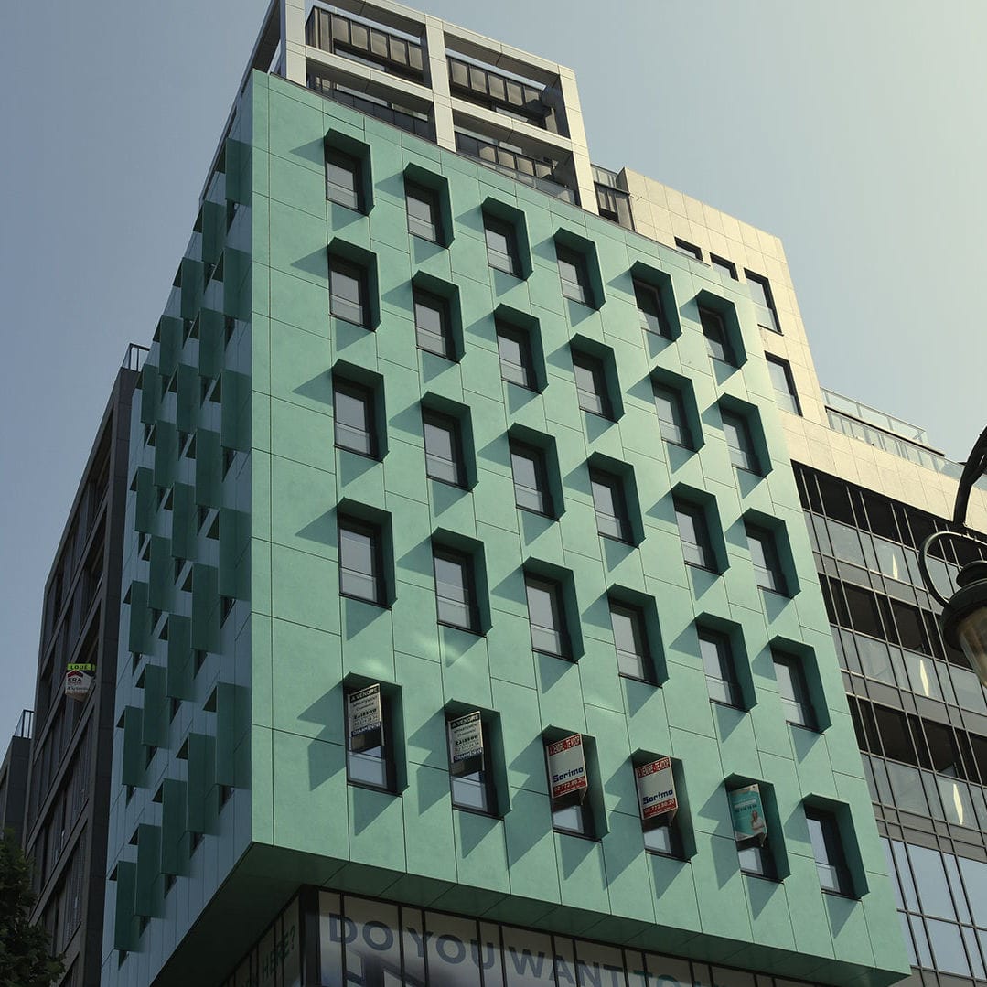 Cassette cladding - METROPOLIS - ALUCOBOND - copper / aluminum / composite