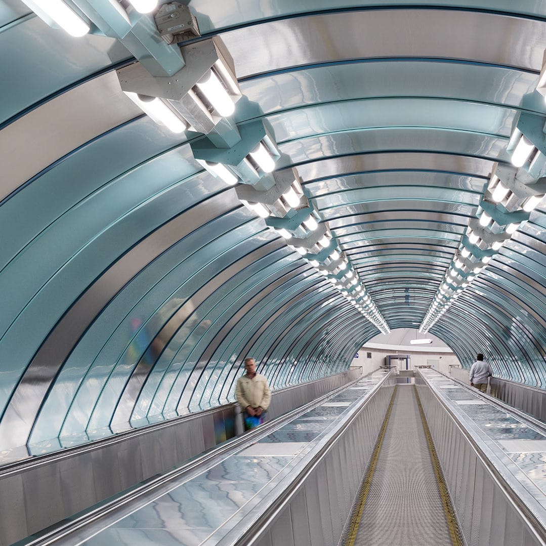 Cover composite panel - SUBWAY STATION SPORTIVNAYA-2 - ALUCOBOND - for ...