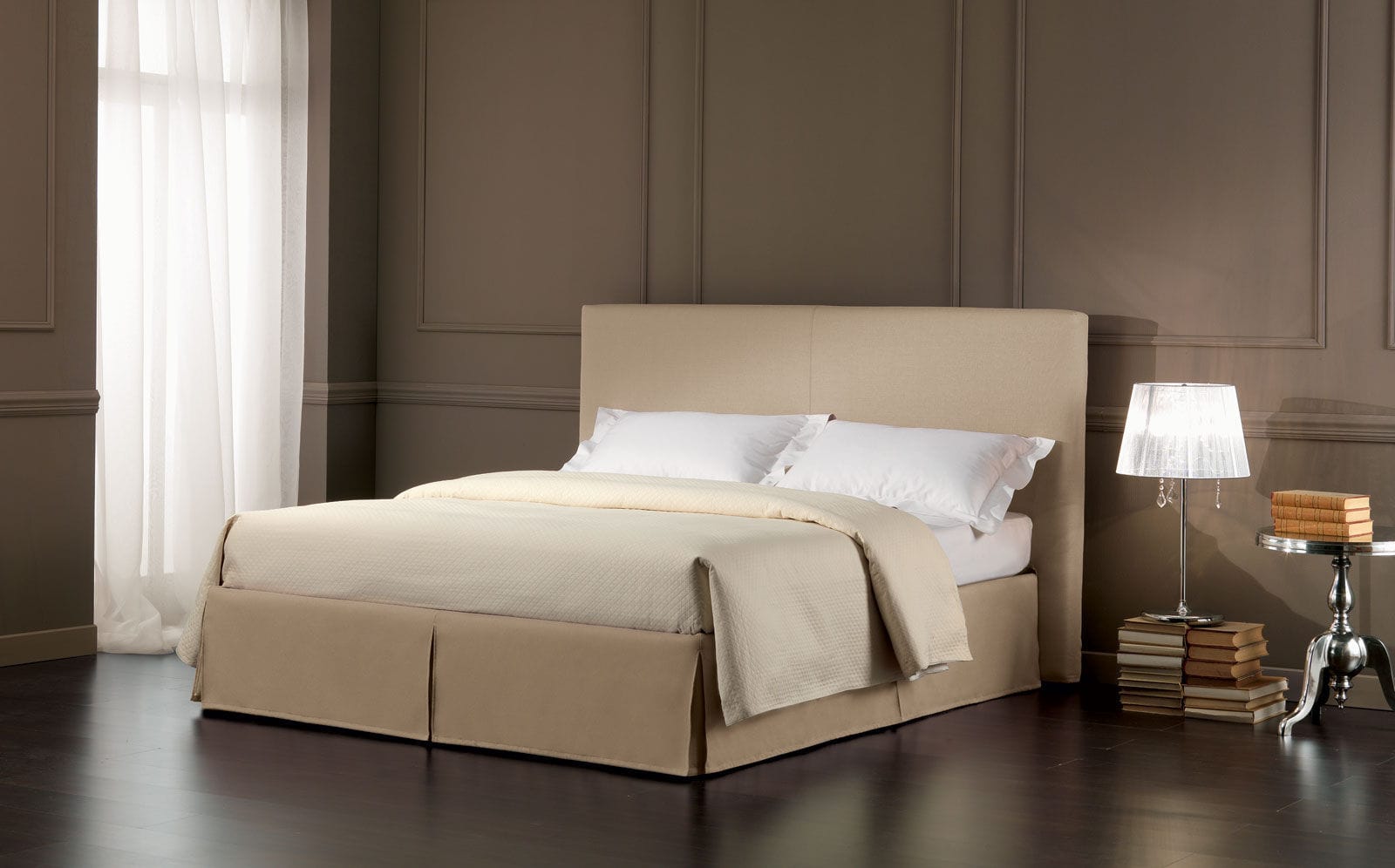 Double bed - BALMY - OGGIONI - contemporary / upholstered / with headboard